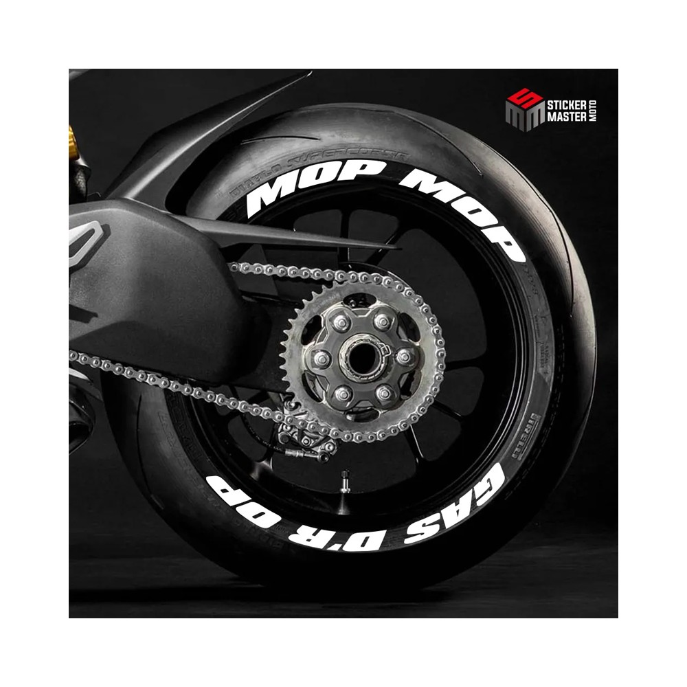 Mop Mop, Gas D’r Op – Tire Wall Letters